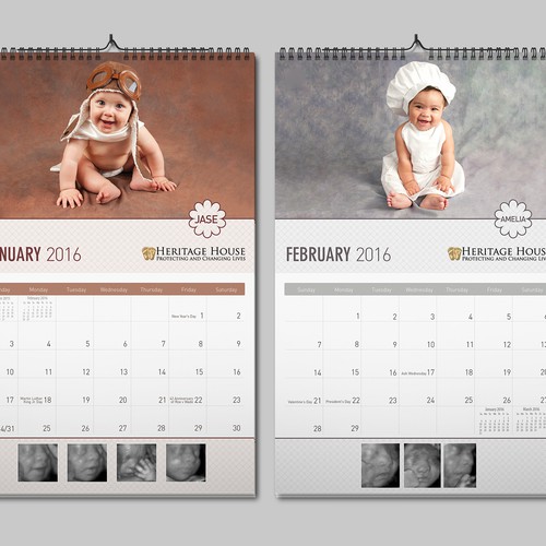 Calendar Design - Babies and their Ultrasounds - 10 years of same ol ...