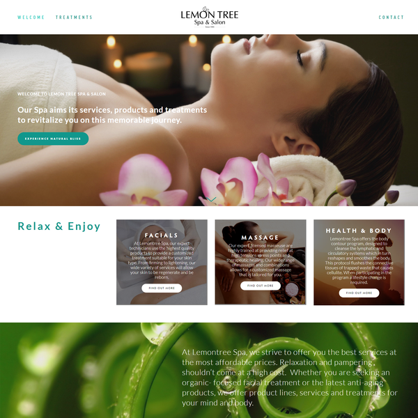 Modern/sleek website design for revive massage therapy & spa | Web page ...