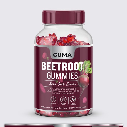 Designs | ⭐ Design a Product Label For Beet Root Gummies That Sticks ...