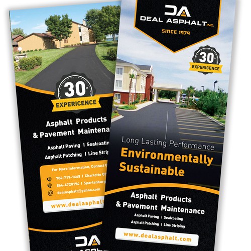 Tri-Fold Flyer for Asphalt Services | concurso Folleto