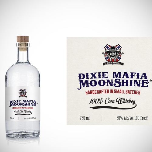 Dixie Mafia Moonshine Label | Product label contest