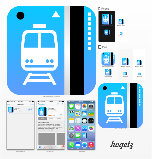 Create the next app icon for an iOS transit app | Icon or button contest