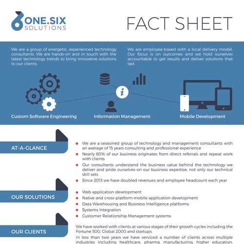 Marketing Slick For An IT Consulting Firm | Stationery contest
