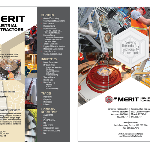 Creative Industrial Contractors Line Card/Brochure | Brochure contest