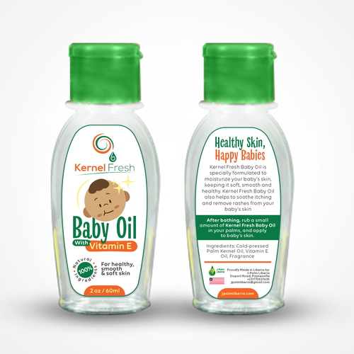 Design clean, bold label for Baby Oil | Product label contest