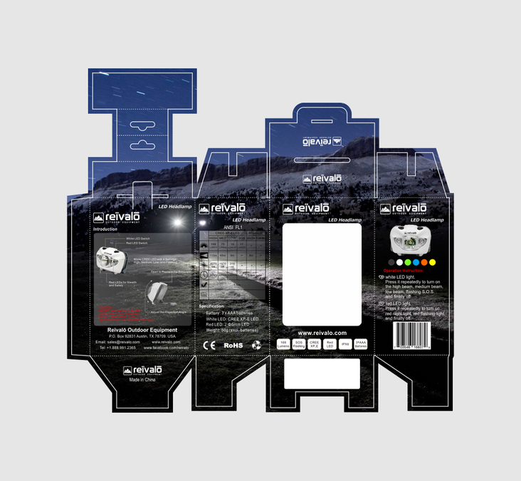 Create a cool package design for a headlamp box. | Product packaging ...