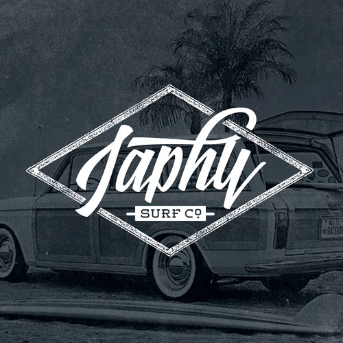 Create a simple, authentic logo for Japhy Surf Co., a 1950's inspired ...