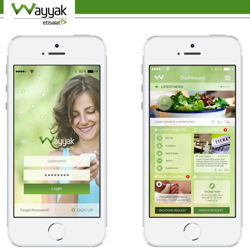 Designs | "Wayyak" mobile app new design | App design contest