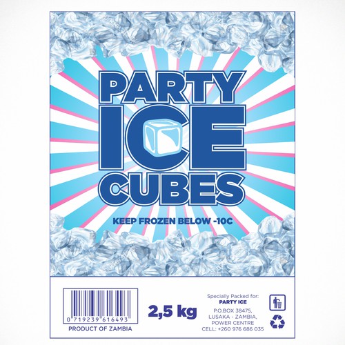 PARTY ICE CUBES | Product label contest