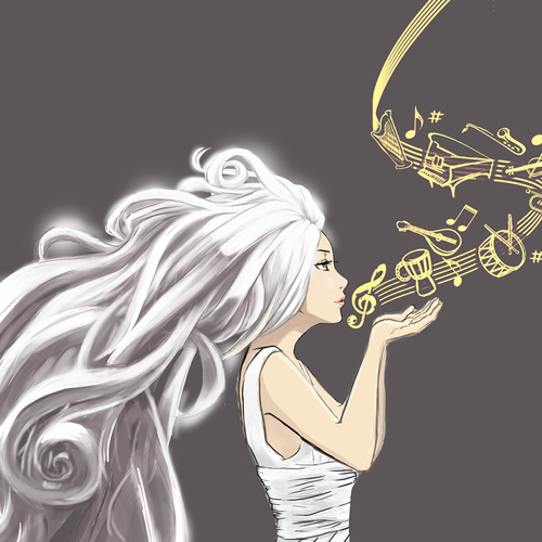 Music Goddess Artwork for album cover and advertisements | Illustration ...