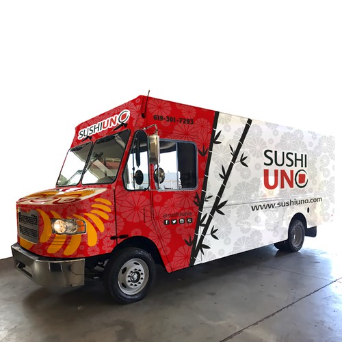 Design a modern, yet catchy SUSHI FOOD TRUCK! | concurso envelopamento ...