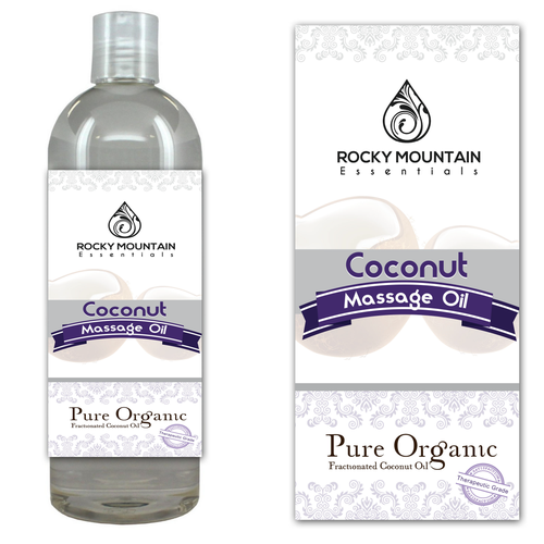 Premium Coconut Massage Oil Label Design Use Our Logo To Create A Beautiful Modern Label