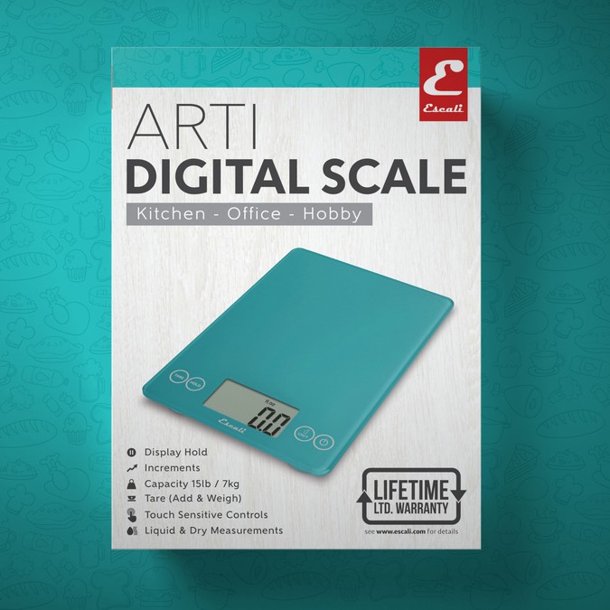 Create a Clean Design for a Kitchen Scale Box that Conveys Accuracy ...