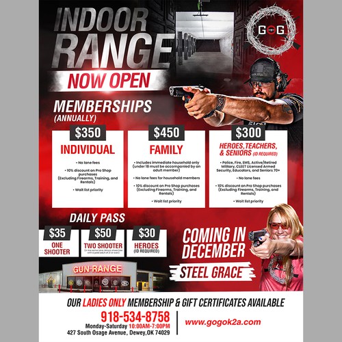 Designs | Full Page Magazine Ad for an Indoor Gun Range & ProShop ...