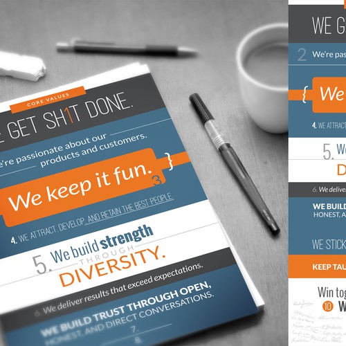 Designs | Create a poster to showcase our quirky corporate culture ...