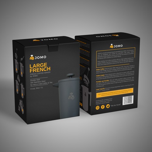 High End French Press Package Design | Product packaging contest
