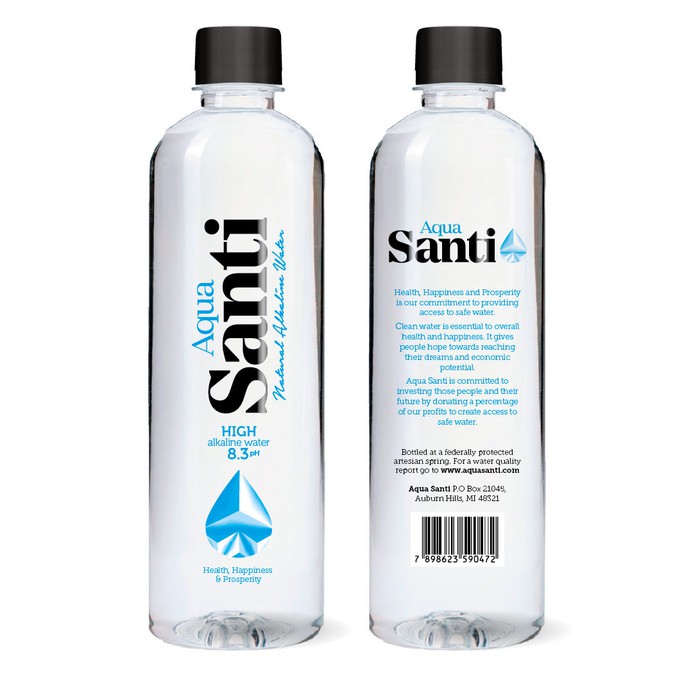 Design a cool label for a premium bottled water company | Product label ...