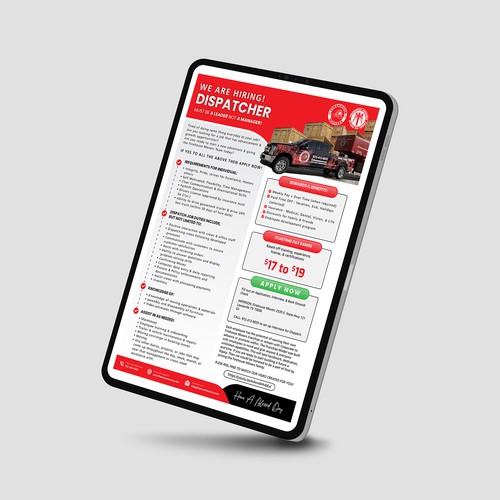 Designs | Job posting for (Dispatcher) / LEADERSHIP required Designed ...