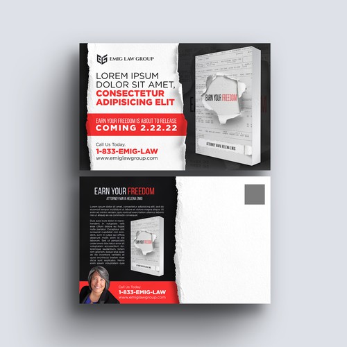 Designs | Design an advertising postcard for my book | Postcard, flyer ...