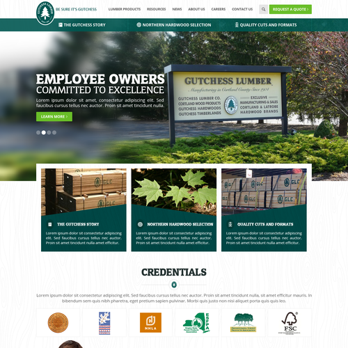 Create a simple yet strong website for a company with long history ...