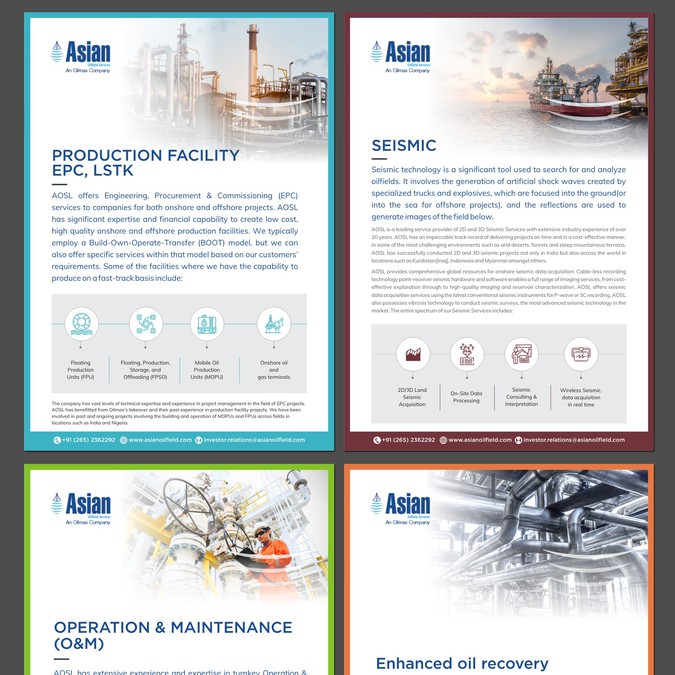 Brochure & Poster Design for Oil & Gas Service Provider Company ...