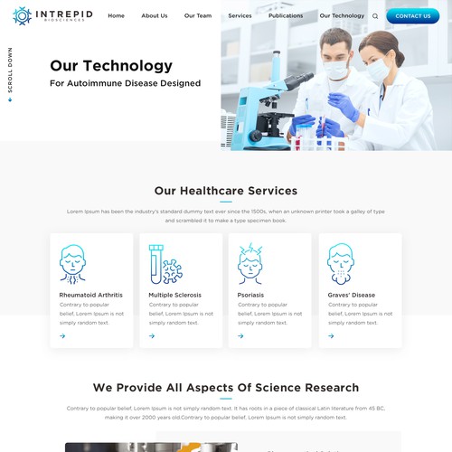 Designs | Biotech Website Design | Web page design contest