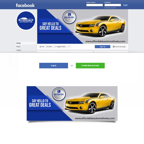 Designs | Welcoming and cool automotive facebook design | Facebook ...