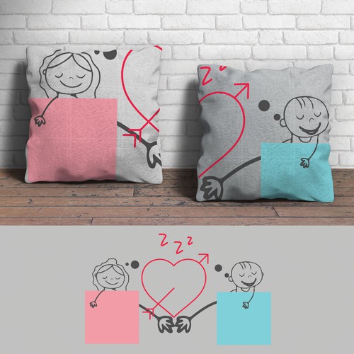 Create Cute and Romantic Pillowcases Designs for Couples (possible long ...