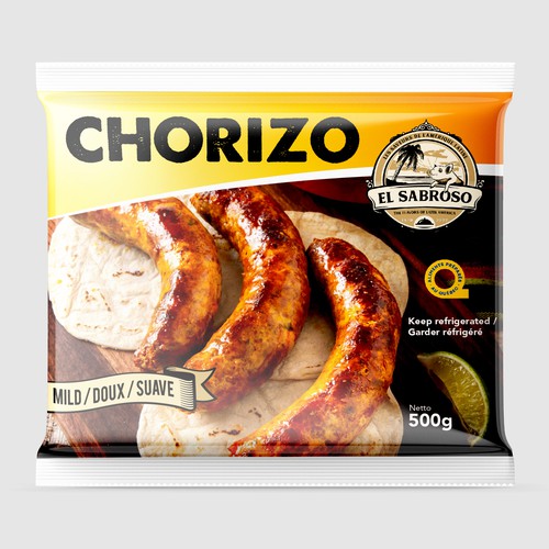 Designs | Labels for Chorizo EL Sabroso, from Latin America | Product ...