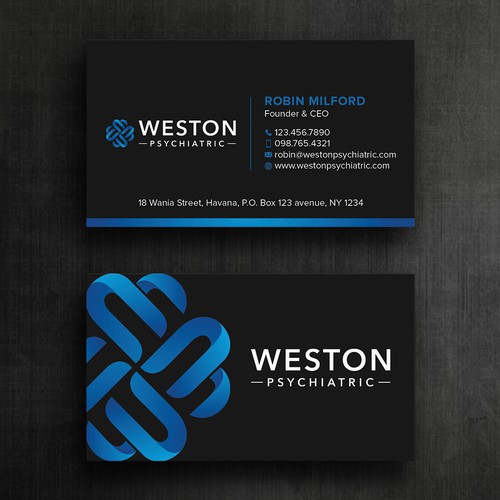 Designs | Design a professional business card for mental health ...