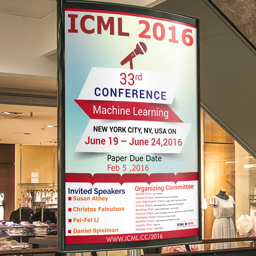 Design a poster for the 33rd International Conference on Machine ...