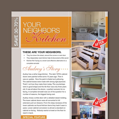 Create the next brochure design for Your Neighbors Kitchen.com ...