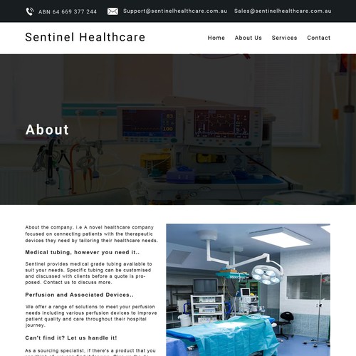 Designs | Sentinel Healthcare needs a modern, premium-feel web design ...