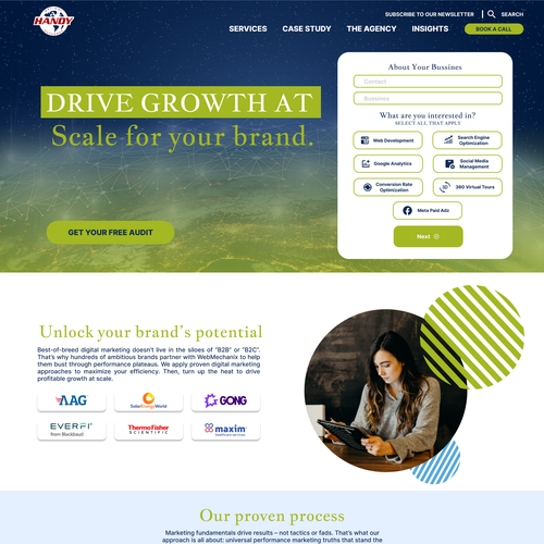 Designs | Handy Optimal | Web page design contest