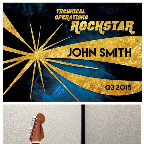 Award Insert for a Rockstar | Card or invitation contest