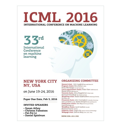 Design a poster for the 33rd International Conference on Machine ...