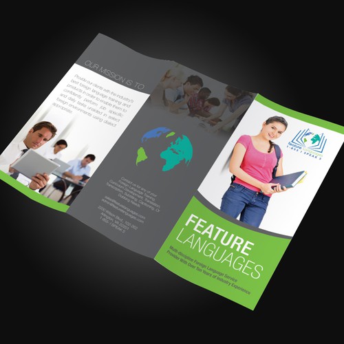 Create a marketing brochure for Adult Learning Language School ...