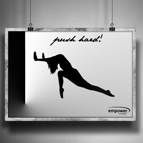 Create an exciting, upbeat exercise poster for women's fitness products ...