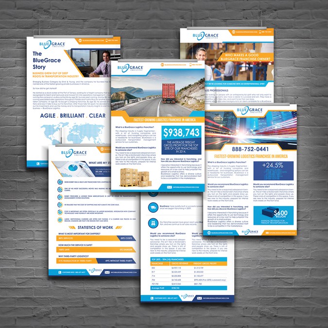 Sales Flyer Template For Technology Based Logistics Company | Postcard ...