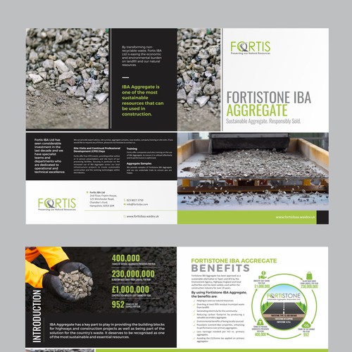 Designs | Product Brochure (Fortistone IBA Aggregate) | Brochure contest