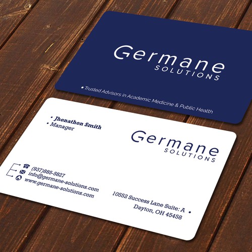 Germane Solutions Business Cards - New Logo | Business card contest