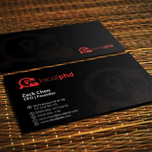 Business Card Redesign for Local Lead Generation Company "Local PhD ...