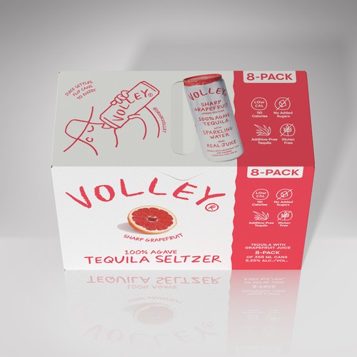 Designs | Design an 8 pack for a premium tequila seltzer brand ...