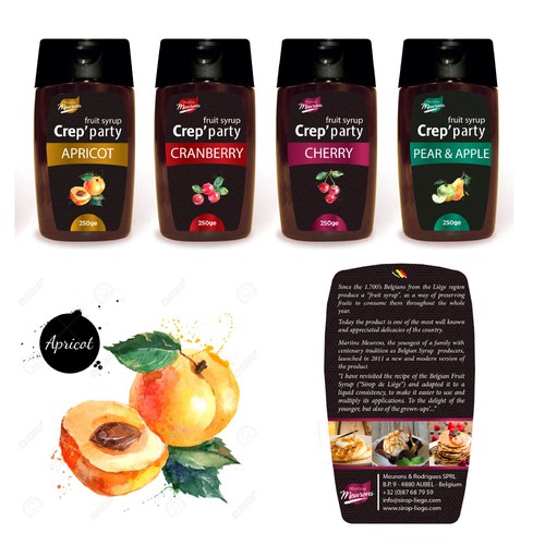 looking for a new attractive label for a fruit syrup assortment ...