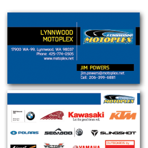 Business Card Design for Powersports Dealership | Business card contest