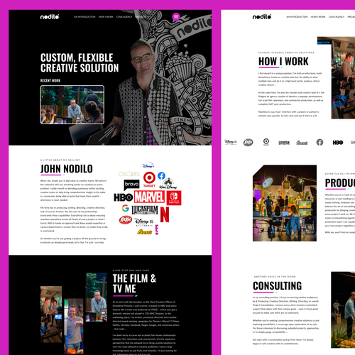 Designs | Creative Executive Site Redesign (Writer, Producer, Director ...
