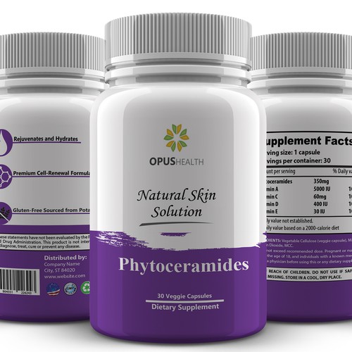 Minimalist Label Design for Premium Supplement | Product label contest