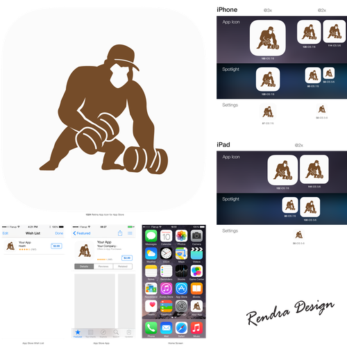 FitnessApp: Design a humanized Animal App Icon / App logo | Concours ...