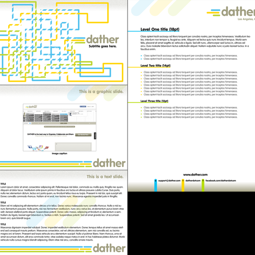 PowerPoint backgrounds and One-Sheet template for a startup | Other ...