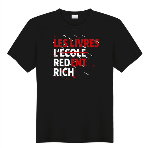 Books makes rich tee-shirt - Luxury brand | T-shirt contest